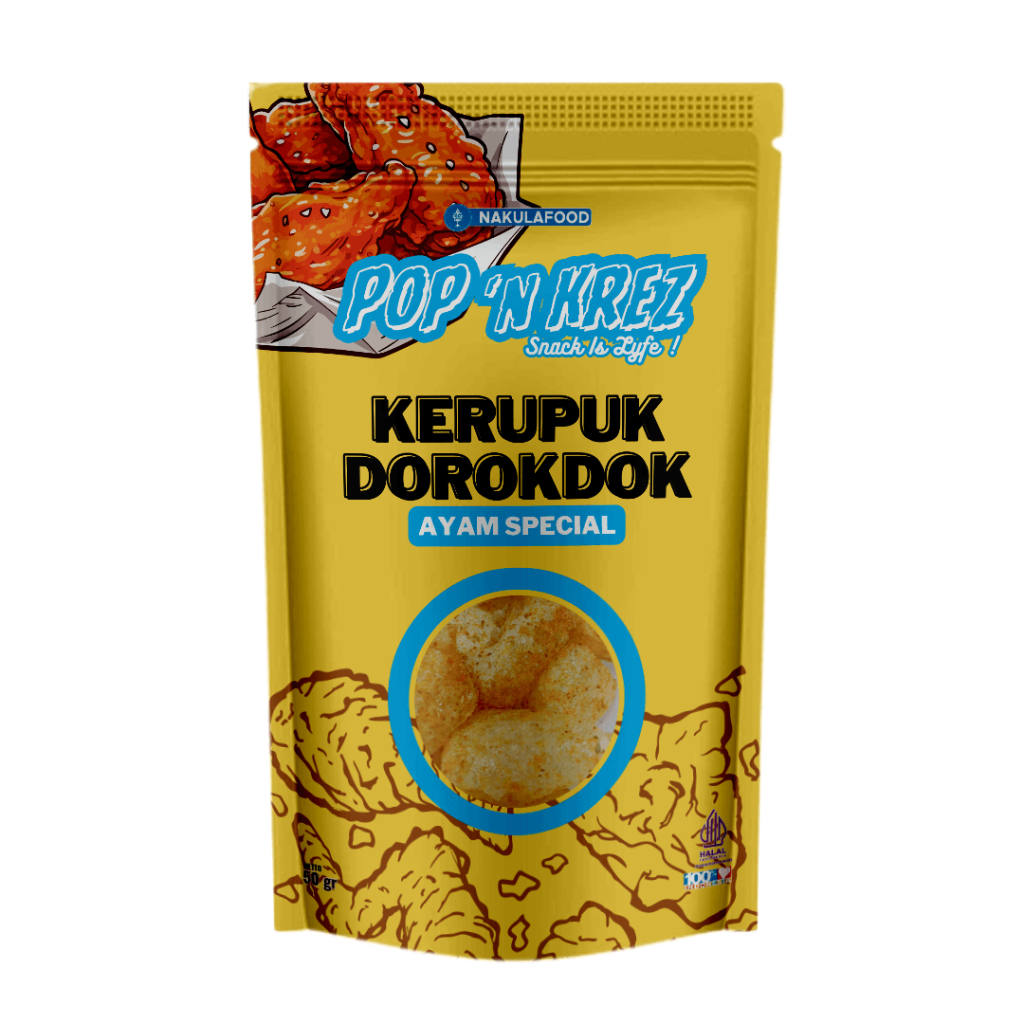 Jual Nakula Food Snack Pop N Krez Kerupuk Dorokdok Ayam Spesial ...