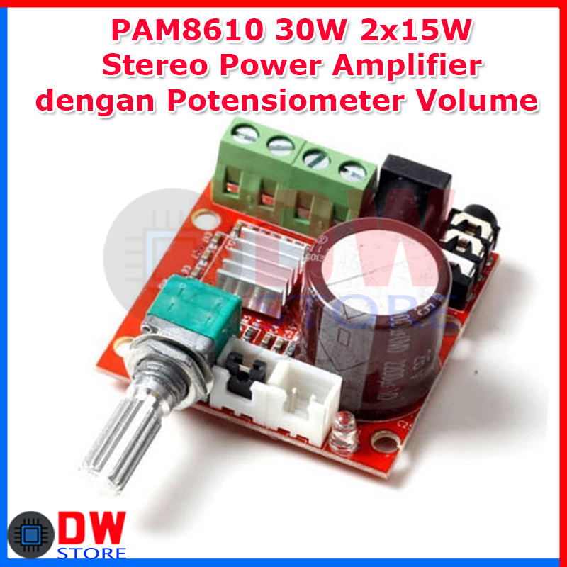 Jual PAM8610 PAM 8610 30W 2x15W Stereo Power Amplifier Potensiometer ...