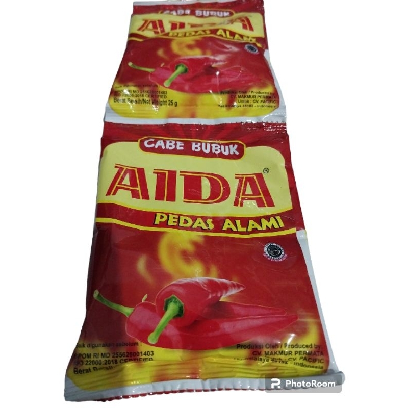 Jual bubuk cabe cabai AIDA 25gr | Shopee Indonesia