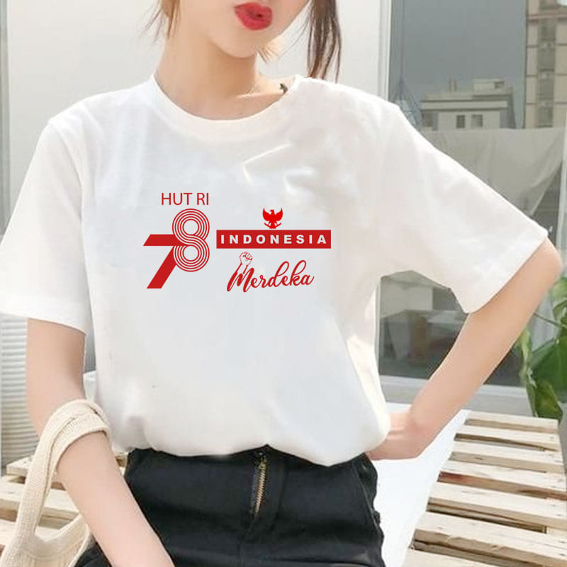 Jual Kaos Atasan Baju Oblong Cowok Cewek Kemerdekaan 17 Agustus Ke-78 ... Jual Kaos Atasan Baju Oblong Cowok Cewek Kemerdekaan 17 Agustus Ke-78 ...
