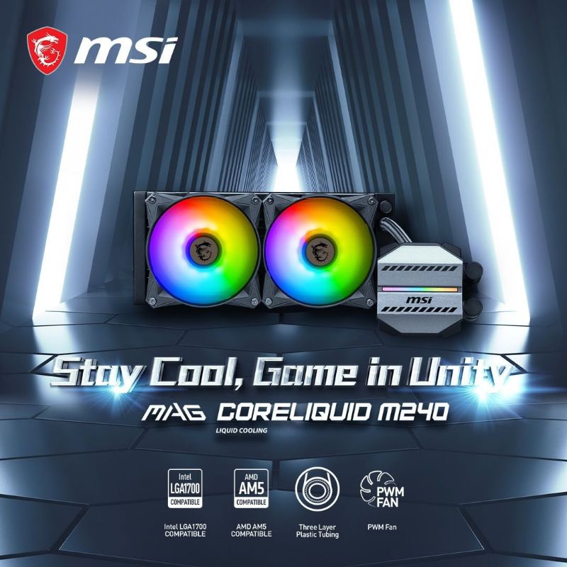 Jual COOLER CPU LIQUID MSI M240 ARGB 240MM AIO LIQUID COOLING | Shopee ...