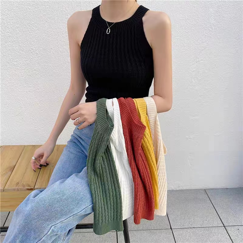 Jual Tank Top Rajut / Tank Top Warna / Inner Knitting Atasan Wanita ...