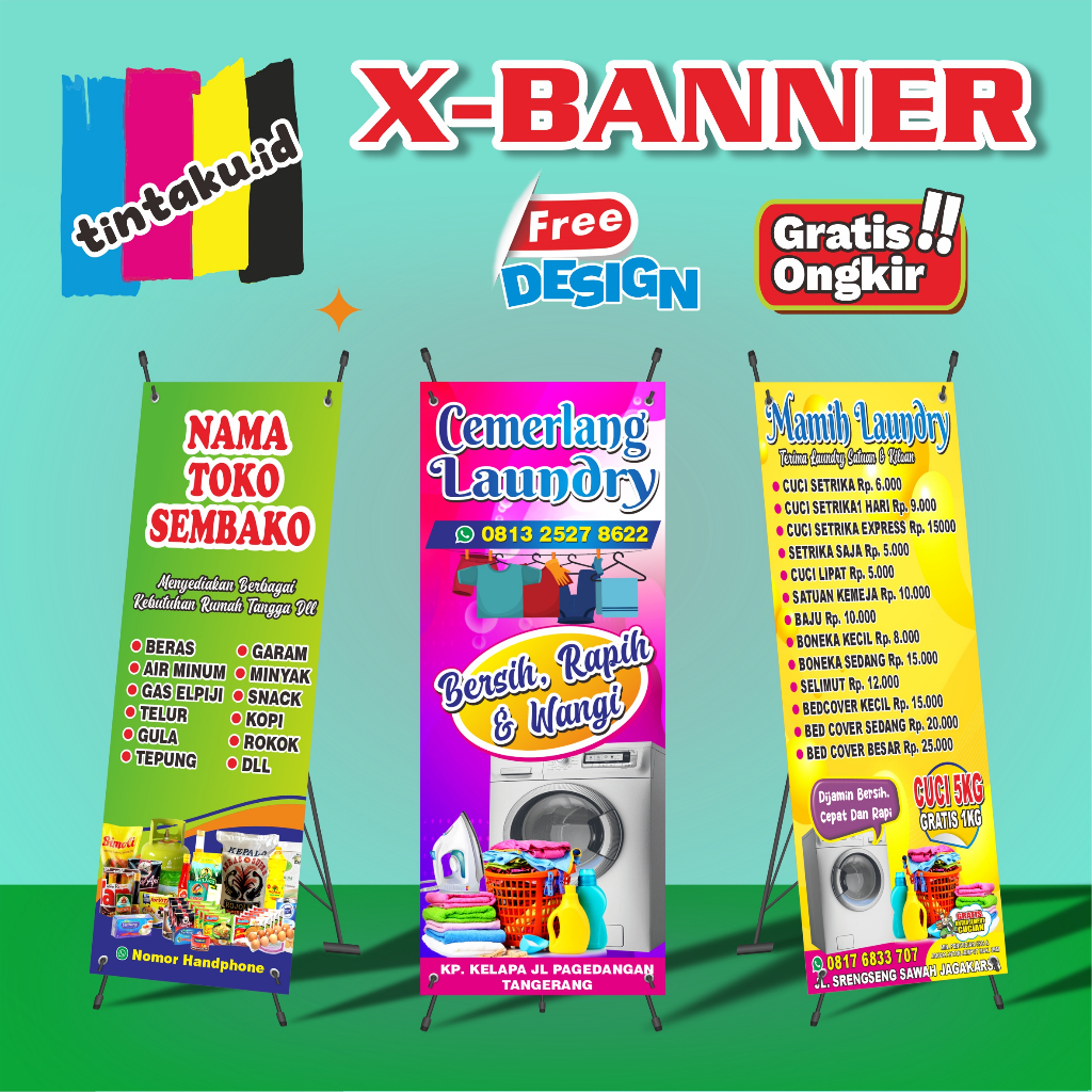 Jual X BANNER bisa custom nama | Shopee Indonesia