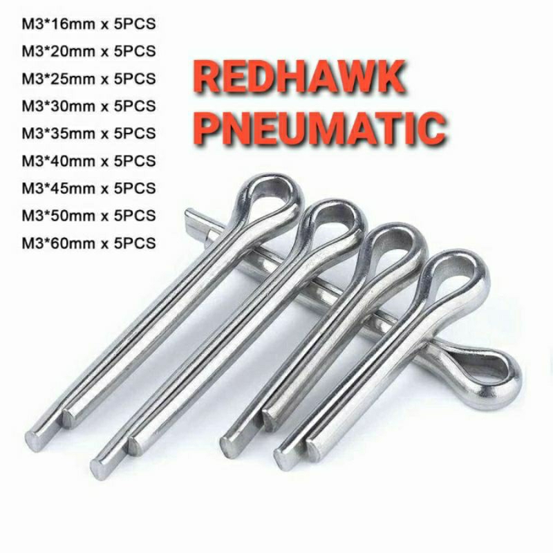 Jual COTTER PIN / SPLIT PIN / SPIPEN 6X50MM(ISI 50PCS ) | Shopee Indonesia