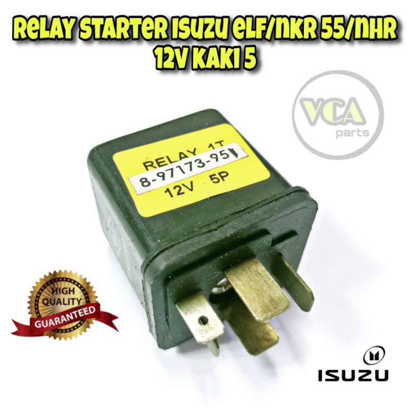 Jual RELAY STARTER ISUZU ELF/NKR55/NHR 12v KAKI 5 (5P). | Shopee Indonesia