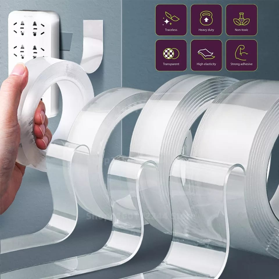 Jual Lem Double / Doble Tape Nano Tape Lakban Selotip Isolasi Tempelan ...