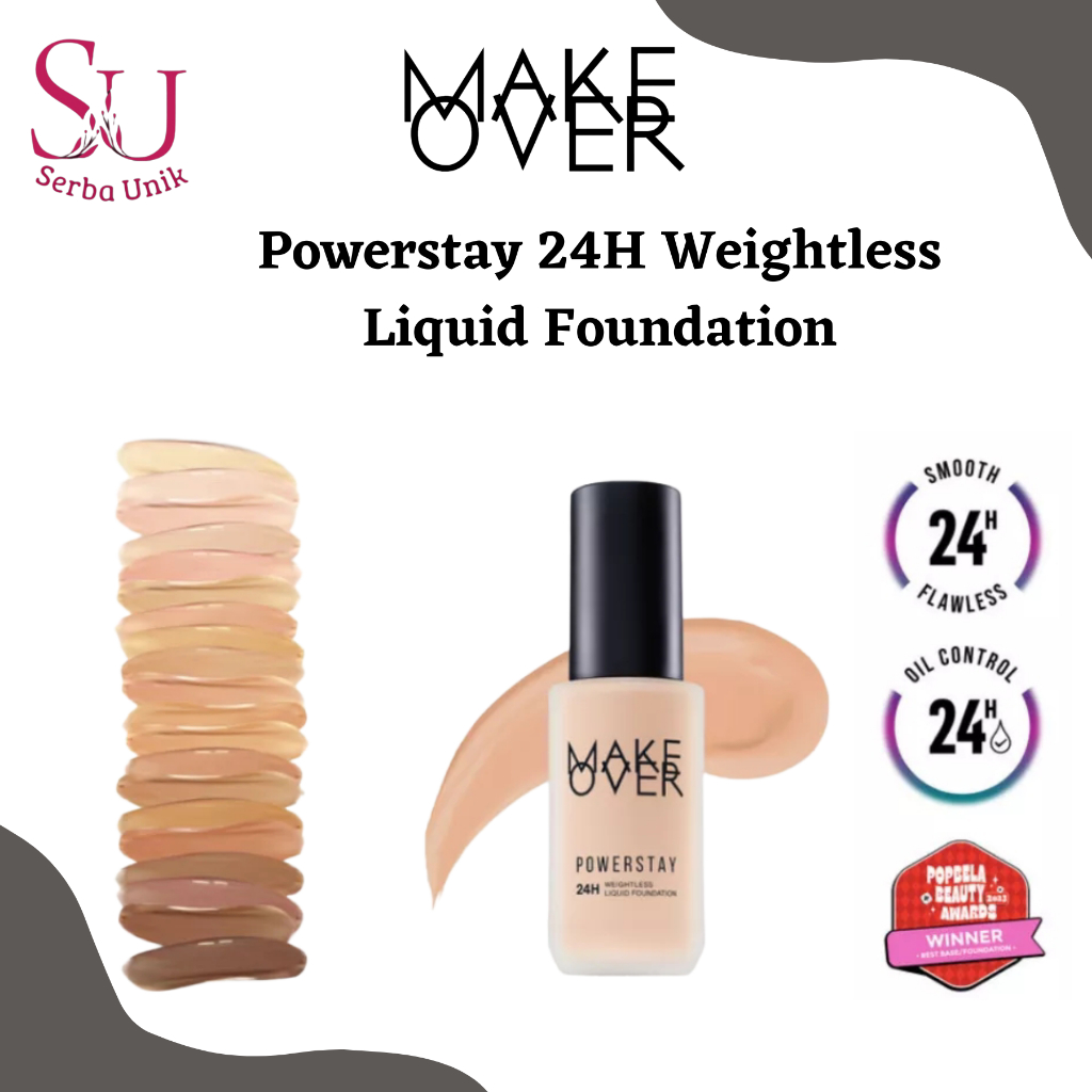 Jual Make Over Powerstay 24H Weightless Liquid Foundation 40ml | Oil ...