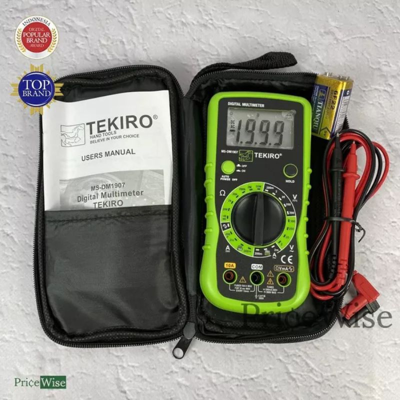 Jual TEKIRO MULTITESTER DIGITAL MS-DM1907 | MULTIMETER MULTI TESTER ...