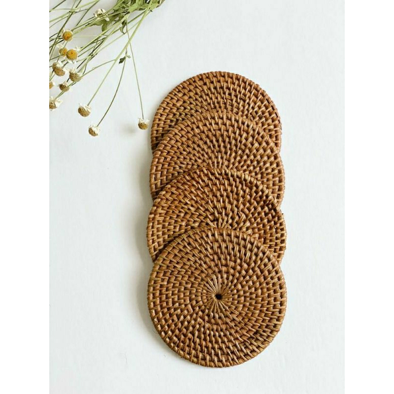 Jual Tatakan Gelas Rotan/coaster | Shopee Indonesia