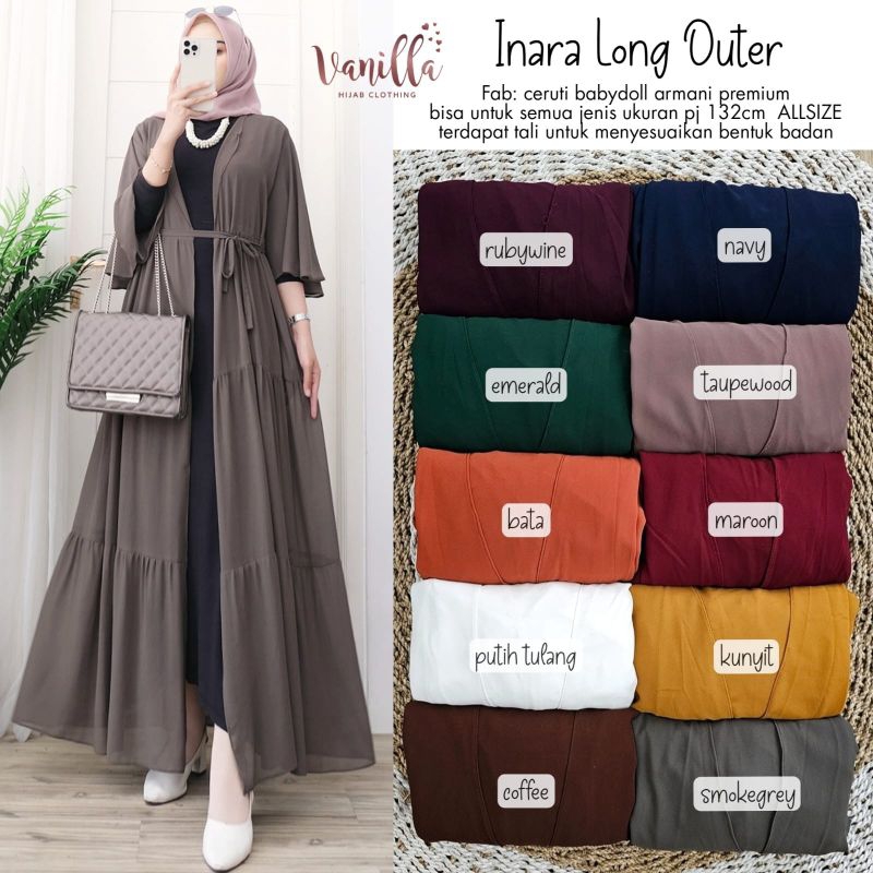 Jual BAJU OUTDR LONG CARDI UPDATE BOSNIA CERUTY DAN INARA LONG OUTER ...