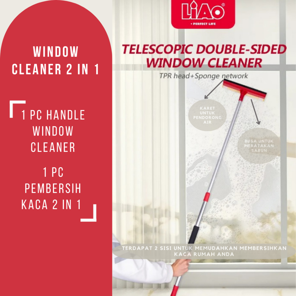 Jual Liao Telescopic Window Cleaner / Window WIper | Shopee Indonesia