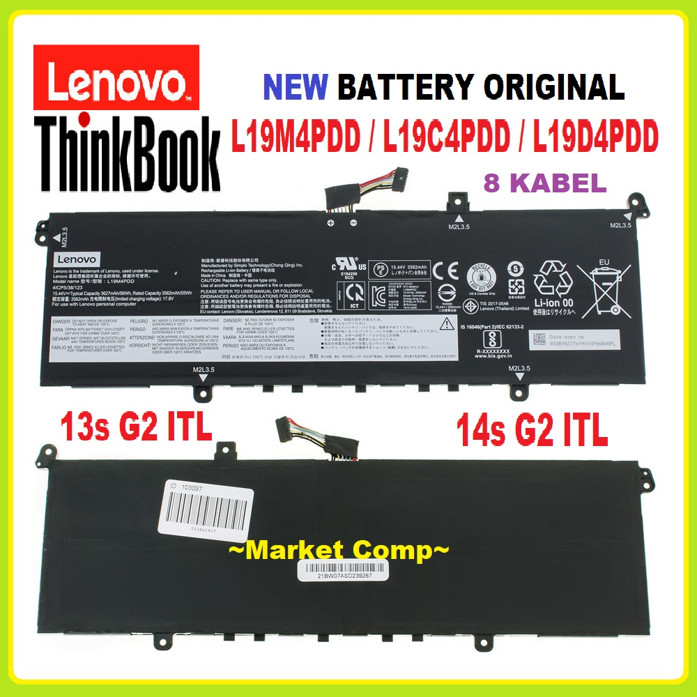 Jual ORIGINAL BATTERY BATERAI LAPTOP LENOVO THINKBOOK 13s G2 ITL 14s G2 ...