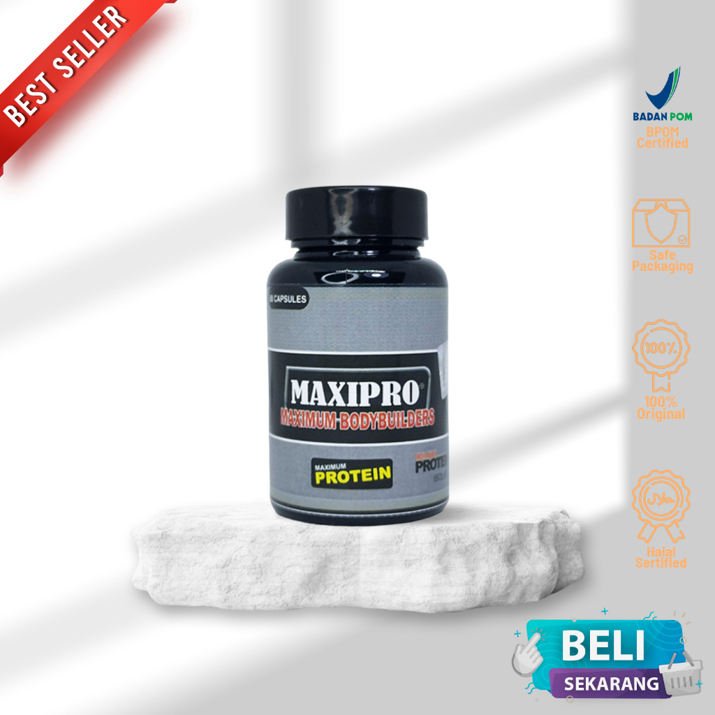 Jual 3X LEBIH CEPAT MAXIPRO Maximum Protein Pembentuk Otot Suplemen ...