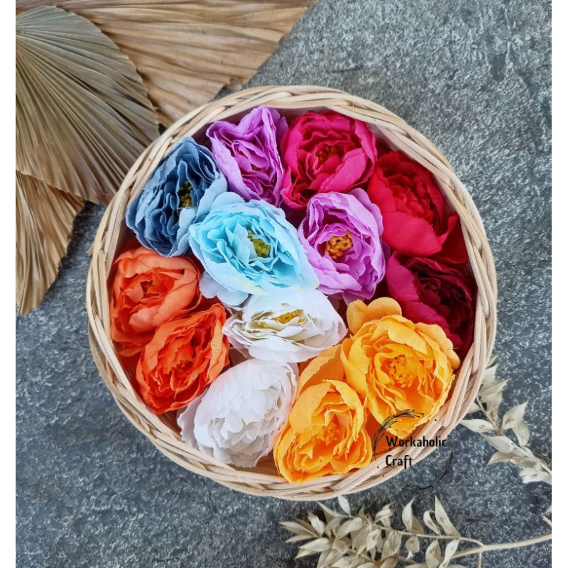 Jual Bunga Peony Artificial Kepala Bunga Bahan Dekorasi Mahar ...