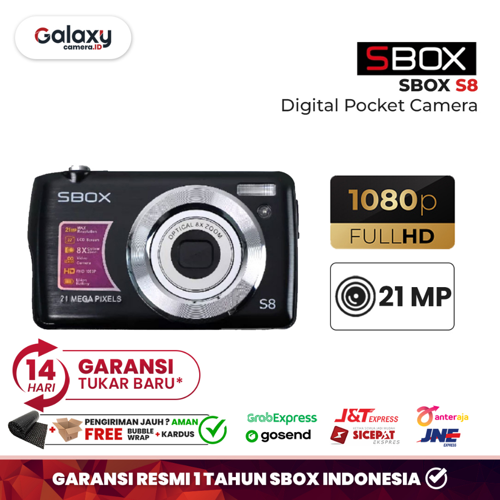 Jual SBOX S8 21MP Digital Pocket Camera S-BOX S 8 Kamera Poket S BOX | Shopee Indonesia