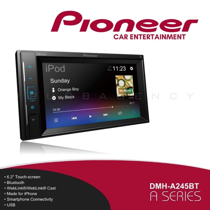 Jual Pioneer Head Unit Receiver A series DMH-A245BT | Shopee Indonesia