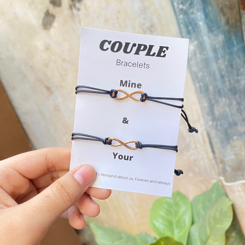 Jual (Free Box)Gelang Infinity Gold Couple| Gelang Couple | Gelang ...