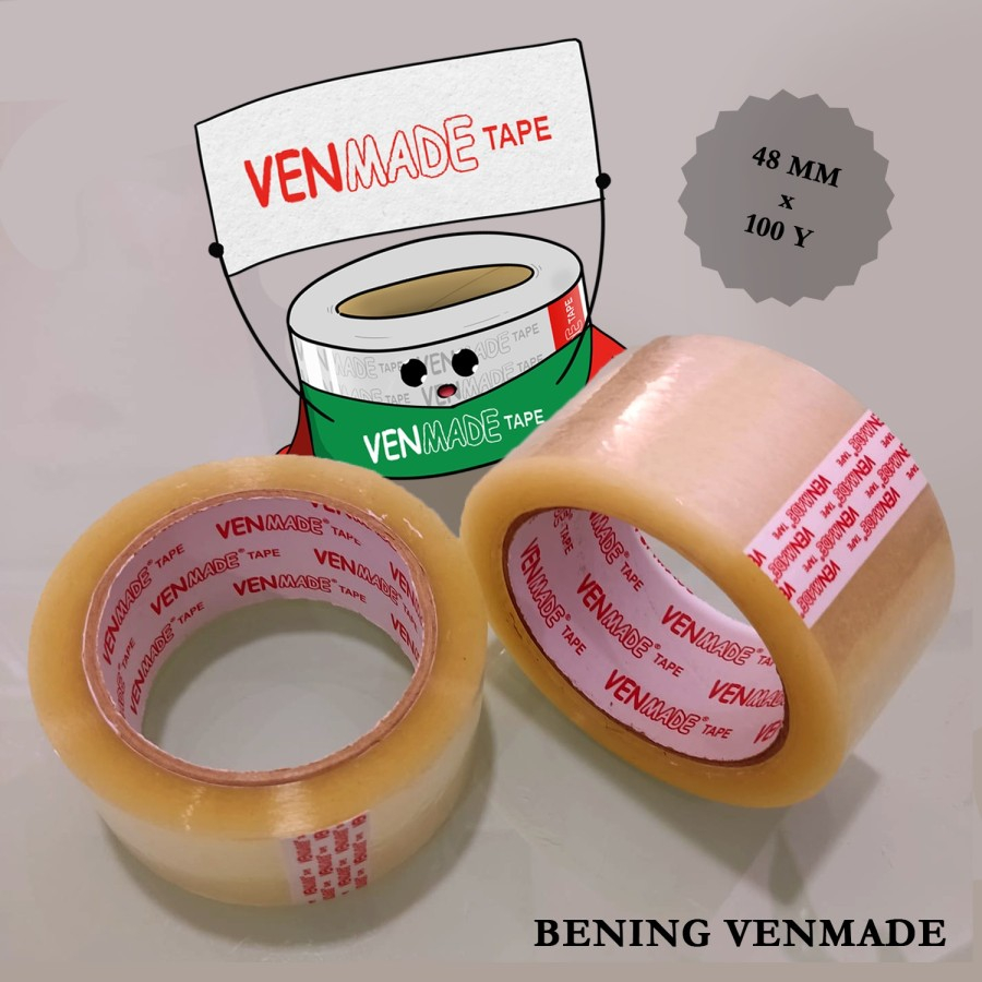 Jual Lakban bening 2"inch ( 48 MM x 100 Y ) / ROLL ( 6 PCS ) | Shopee ...