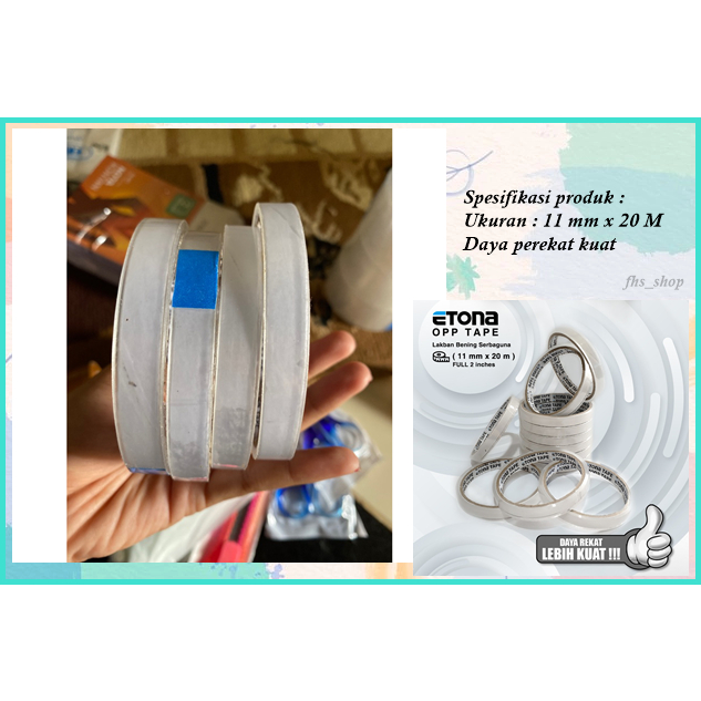 Jual Isolasi Bening Lakban Bening Selotip Bening Ukuran 11 mm x 20 ...