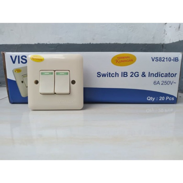 Jual Saklar Engkel Double Inbow Saklar Seri Ganda Tanam Visalux VS-8210 ...