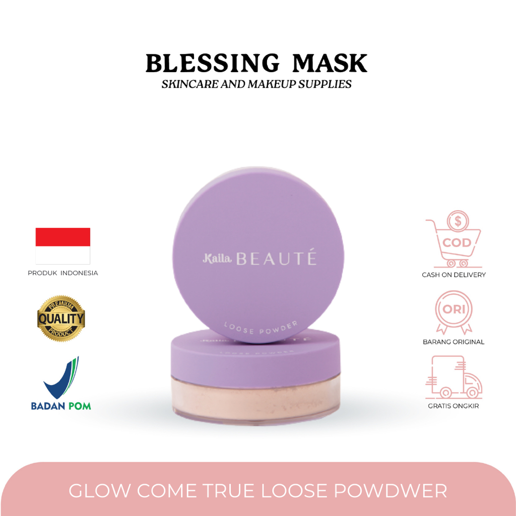 Jual KAILA BEAUTE Glow Come True Loose Powder - 15gr | Bedak | Shopee ...