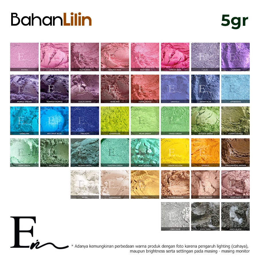 Jual Pewarna Mica bubuk untuk Candle / Lilin / Sabun / Nail art / Resin ...