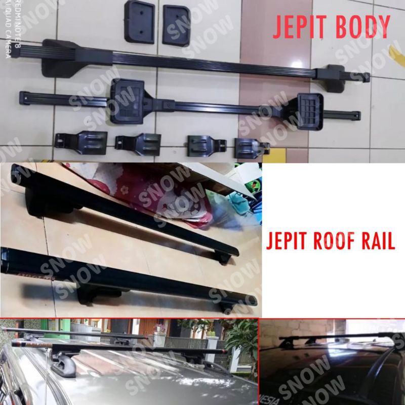 Jual Kaki Rack Cross Bar Jepit Body / Roof Rail Mobil Universal Avanza ...
