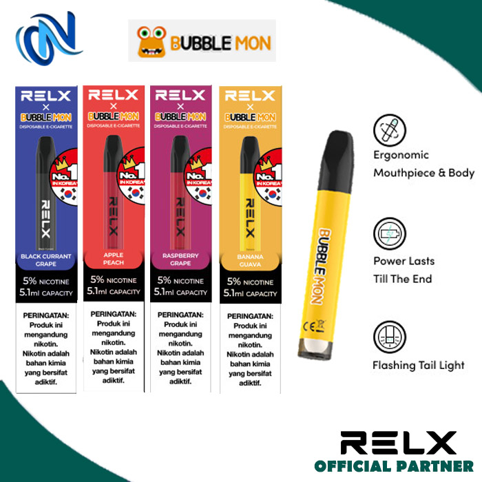 Jual RELX Bubblemon Disposable Pod 5ml All Flavors | Shopee Indonesia