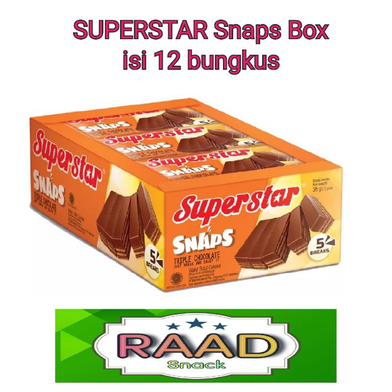 Jual SUPERSTAR SNAPS wafer cokelat (12 bungkus ) | Shopee Indonesia