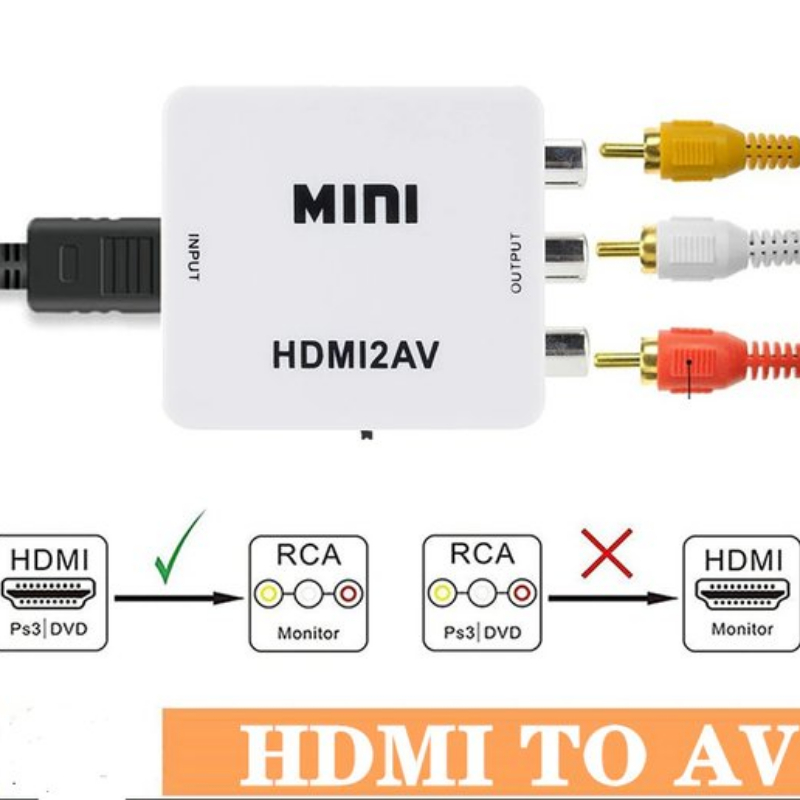 Jual converter adapter HDMI to AV RCA Mini Box HDMI2AV CVBS 1080P HD ...