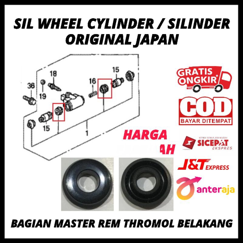 Jual Karet Boot Sil Seal Wheel Cylinder Silinder Tromol Master Rem Roda ...