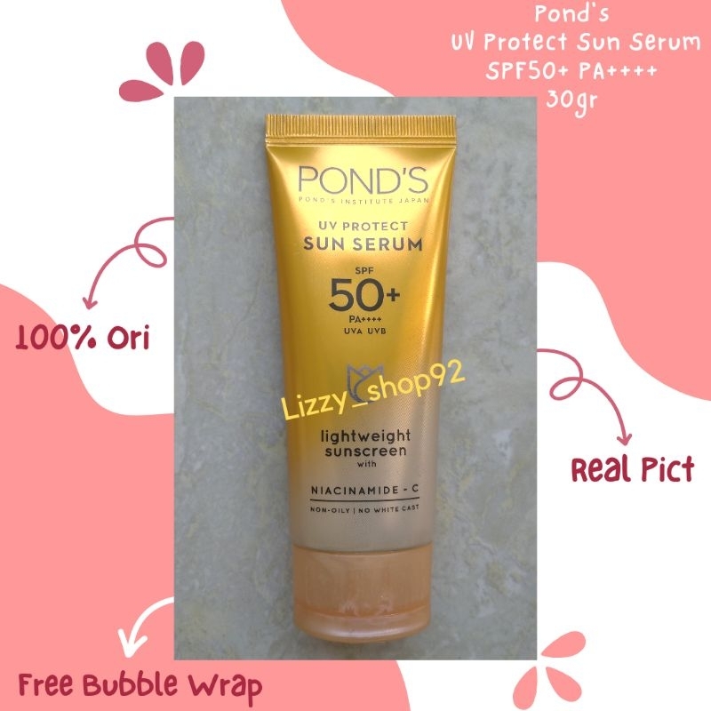 Jual Pond's UV Protect Sun Serum SPF 50+ PA++++ 30gr | Shopee Indonesia