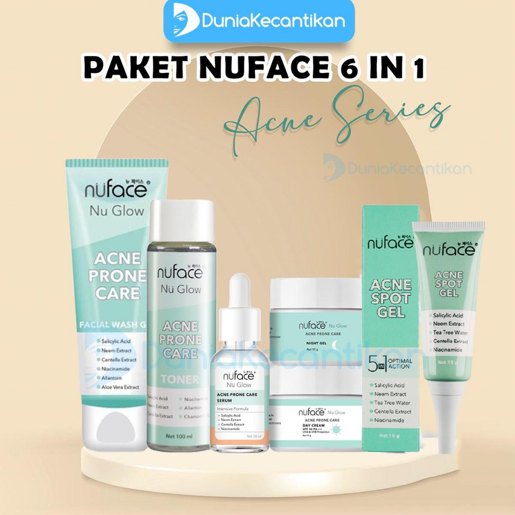 Jual Nuface Skincare Fuji Acne Prone Care Paket Acne Nu Face Nuglow ...