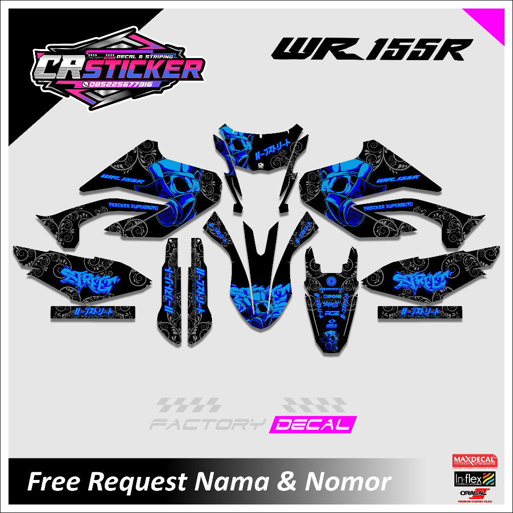 Jual Decal WR155 Full Body Variasi Decal WR Supermoto Aksesoris Stiker ...