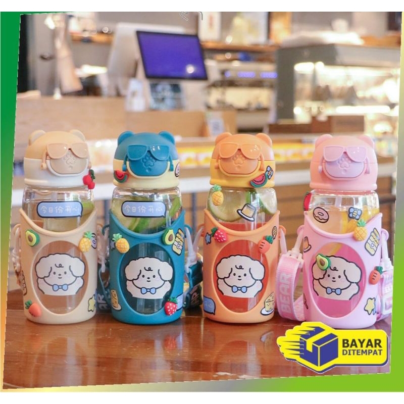 Jual Botol minum anak sekolah lucu karakter boneka viral botol kacamata botol pororo sedotan ...