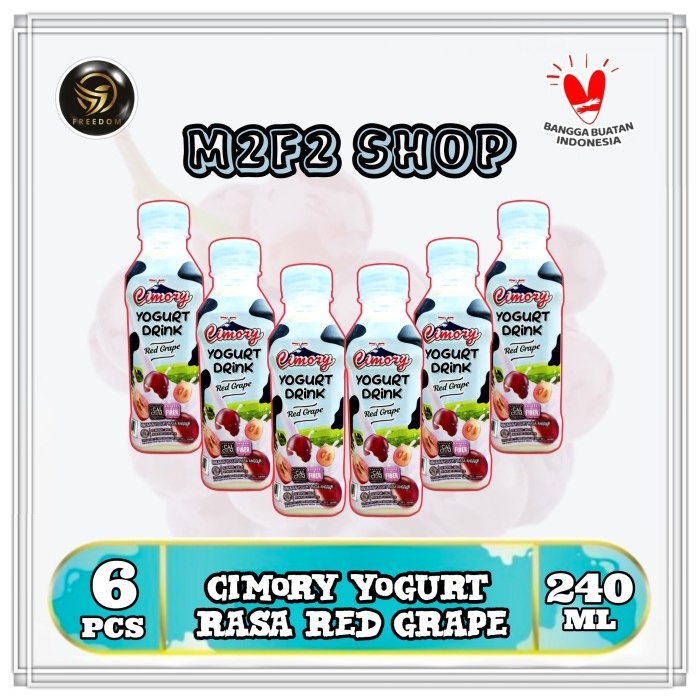 Jual Yogurt Cimory Drink Rasa Red Grape | Anggur Merah Botol Pet - 240 ml (Kemasan 6 Pcs ...