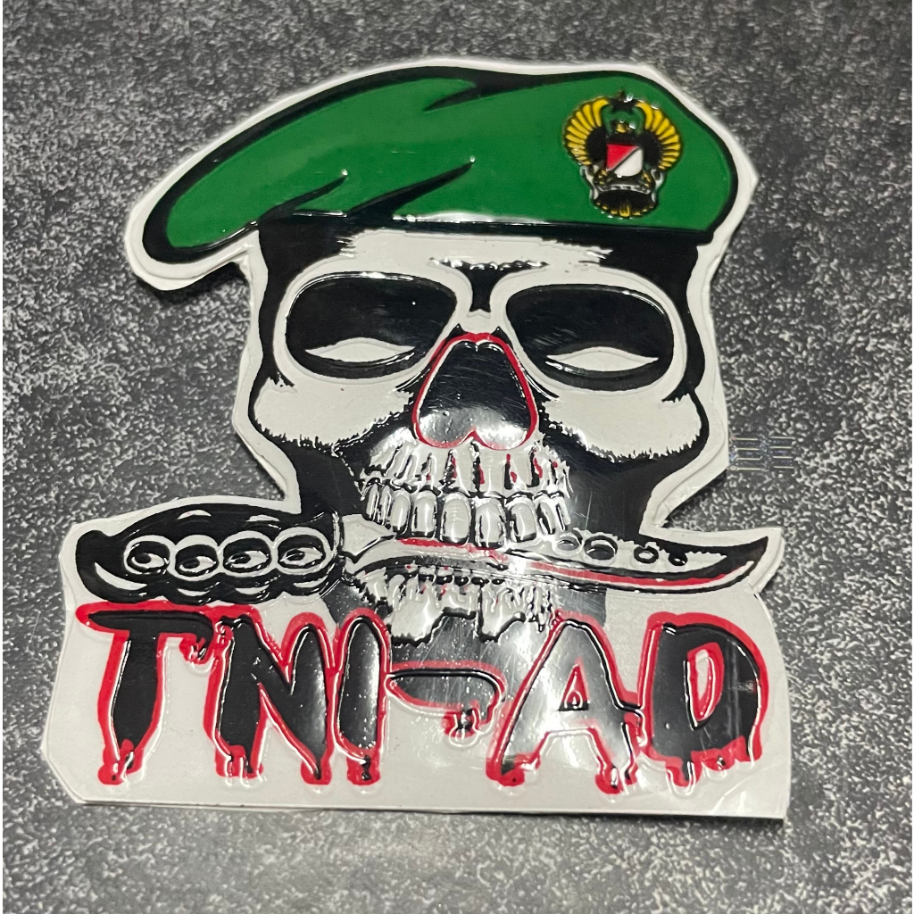 Jual Sticker TNI AD Skullo Sticker TNIAD Stiker Angkatan Darat Stiker ...