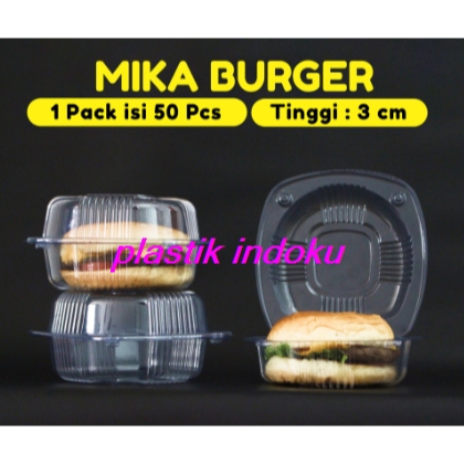 Jual MIKA PLASTIK BENING ROTI BURGER HAMBURGER / MIKA BOLU (ISI 50 ...