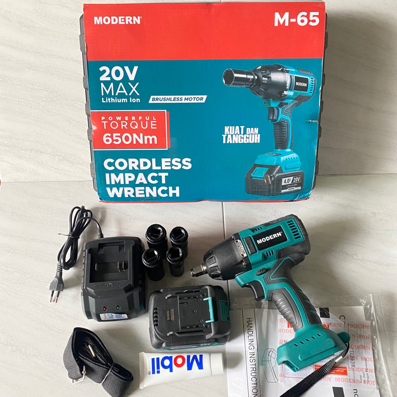 Jual Cordless Impact Wrench Modern M-65 20V / Mesin Pembuka Baut ...