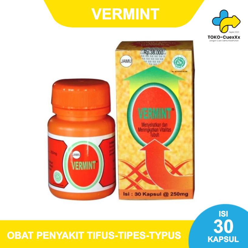 Jual Vermint 1 Botol isi 30 Obat Penyakit Tifus/Tipes/Typus | Shopee ...