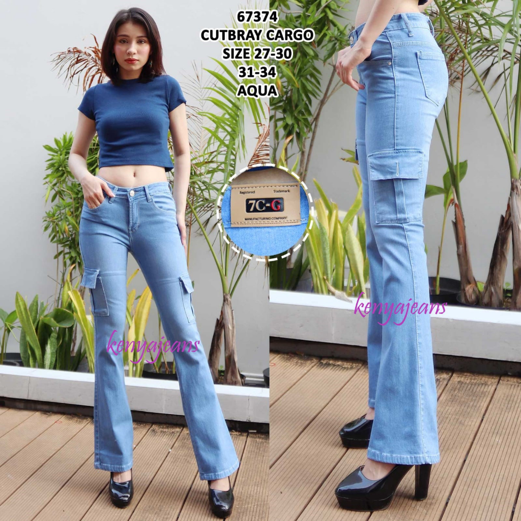 Jual 7C-G CELANA JEANS PREMIUM CUTBRAY KARGO ~ BOOTCUT CARGO ~ BIG SIZE ...