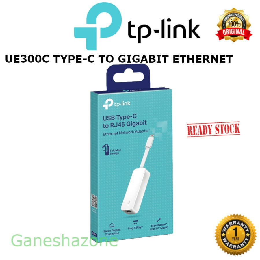 Jual TP-Link UE300C USB Type-C to RJ45 Gigabit Ethernet Network Adapter ...