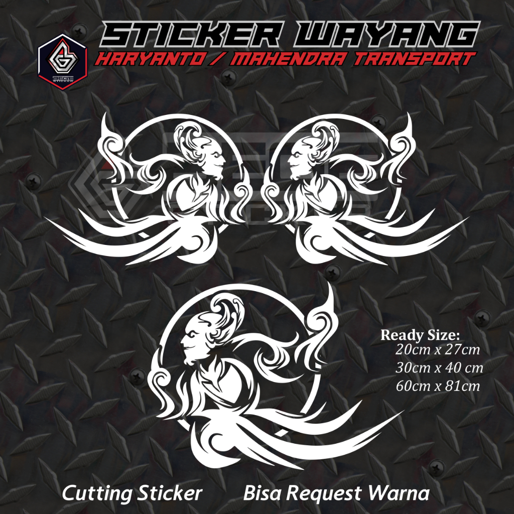 Jual STICKER WAYANG BIMA BUS MAHENDRA TRANSPORST / BUS HARYANTO WARNA ...
