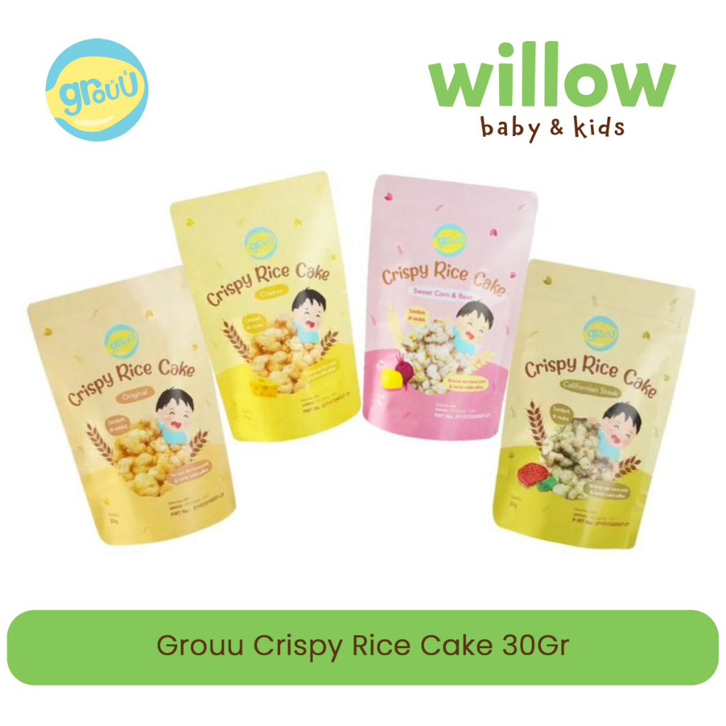 Jual Snack Bayi - Grouu Crispy Rice Cake 30Gr | Shopee Indonesia