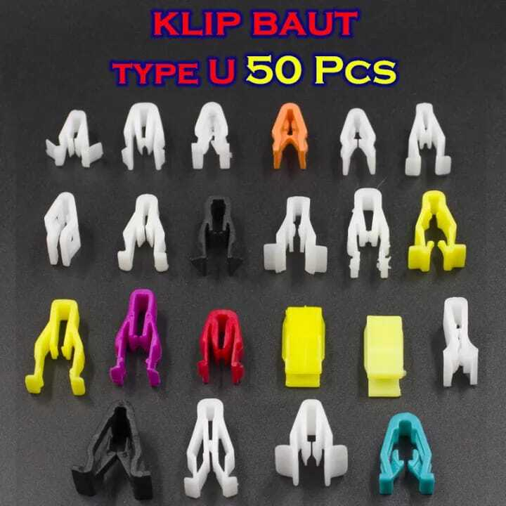 Jual klip kancing mobil baut pengencang type U universal Clips body ...