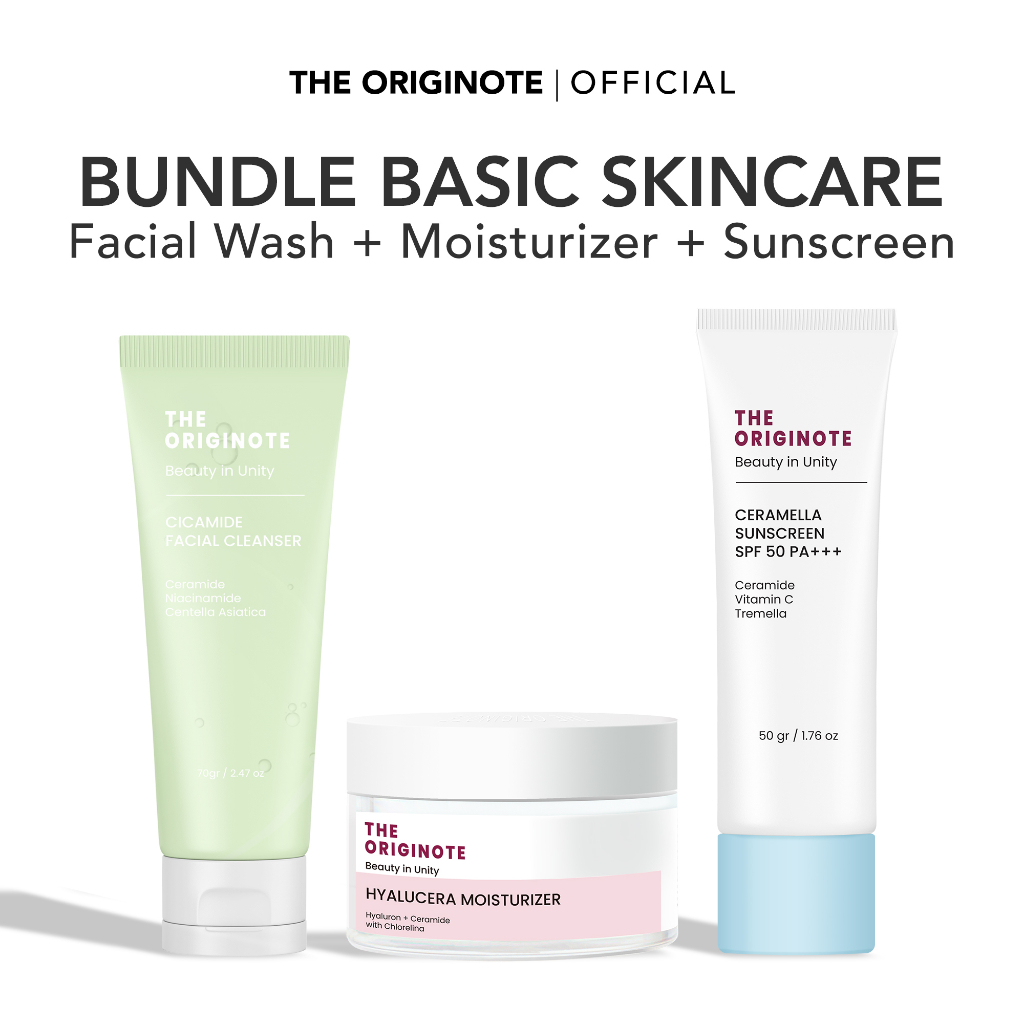 Jual The Originote Bundle Basic Skincare - Facial Wash + Moisturizer ...