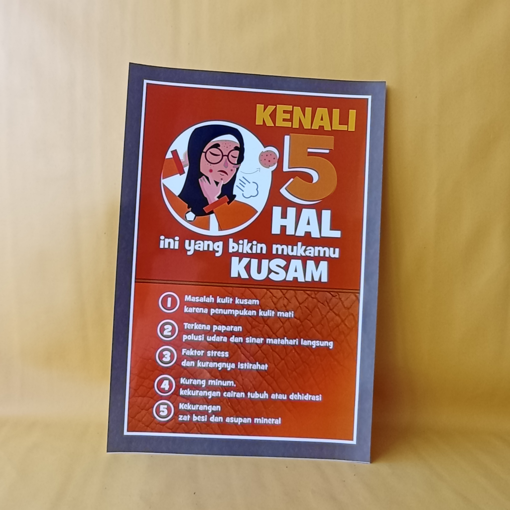 Jual Poster Kesehatan Kulit | Poster Hal Yang Buat Muka Kusam | Poster ...