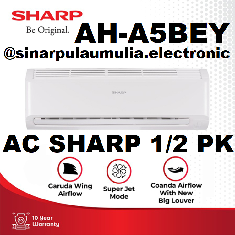Jual Sharp AC Garuda Series 1/2 PK + PASANG BAHAN LENGKAP - AH-A5BEY / AHA5BEY / AH A 5 BEY ...
