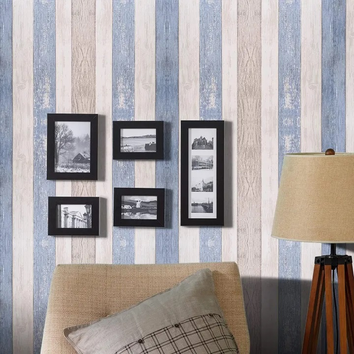Jual Wallpaper Dinding Kayu Serat Coklat Tua 9m S D 10m X 45cm Shopee