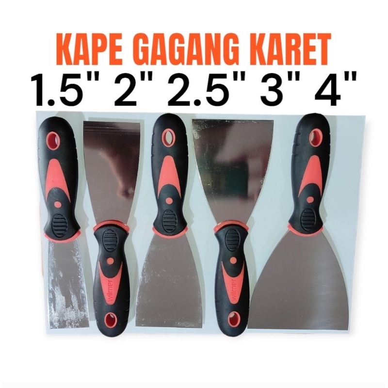 Jual Kape 4" Gagang Karet Dempul Pengerok Cat Kapi 4 Inch Stainless 4 ...